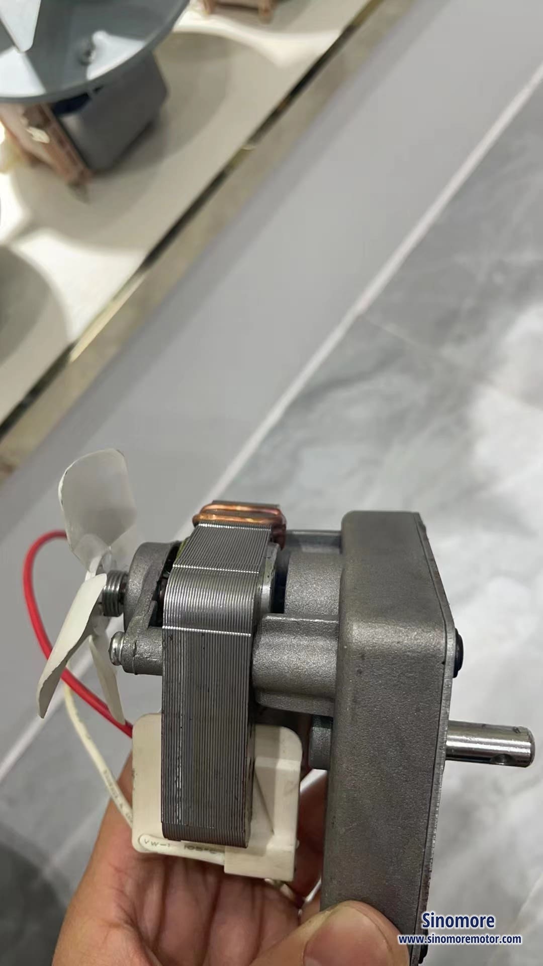The motor is used in the barbecue machine - Ningbo Sinomore Motor Co.,Ltd.